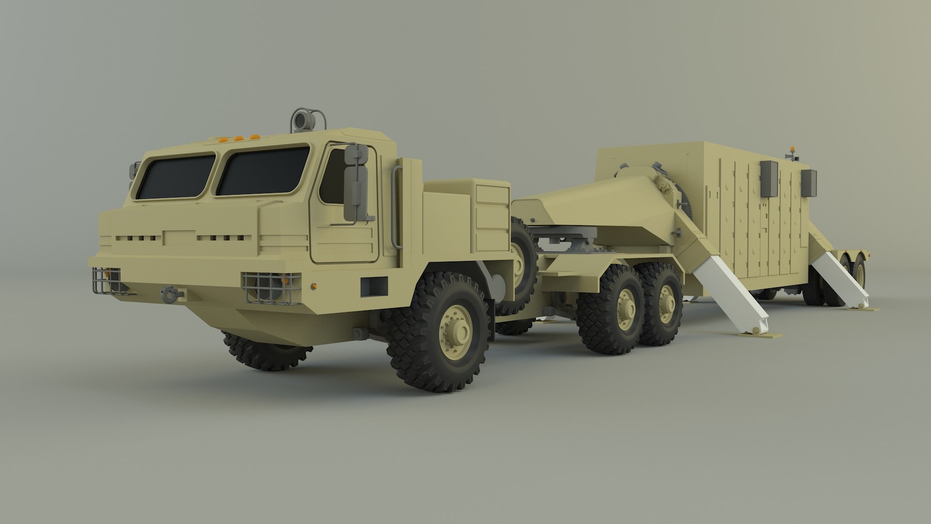 3D Military Truck Trailer Tpy 2 Radar - TurboSquid 2356127