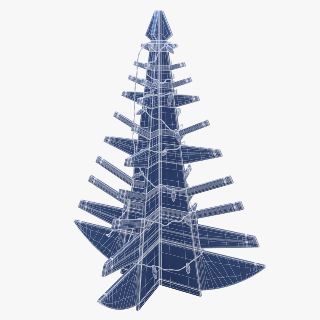 Modern Wooden Tree 3d Model