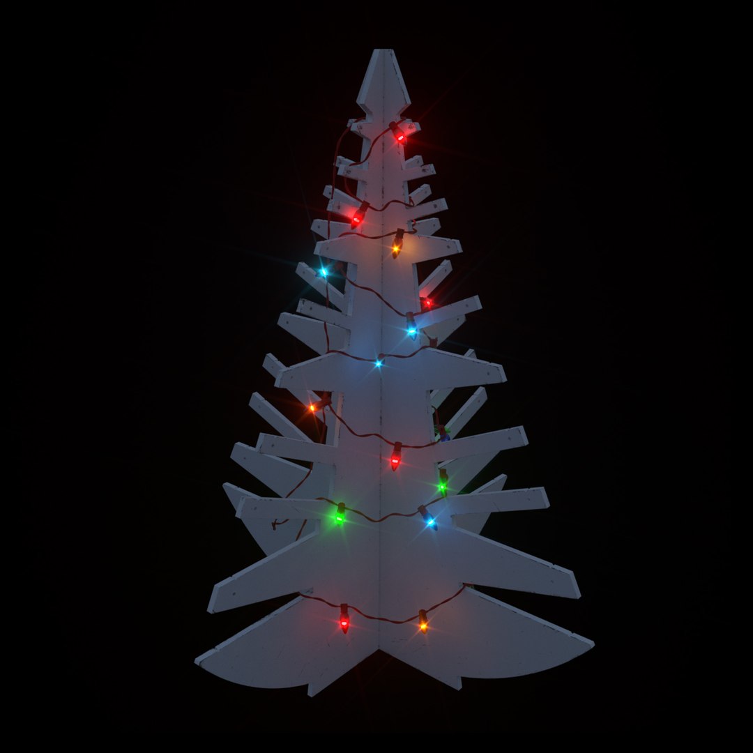 Modern Wooden Tree 3d Model