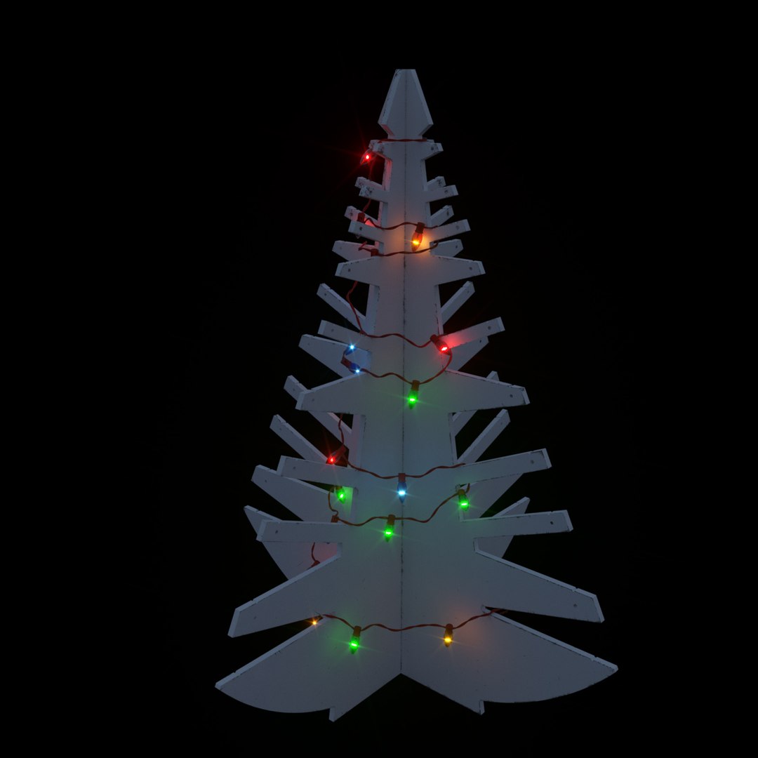 Modern Wooden Tree 3d Model