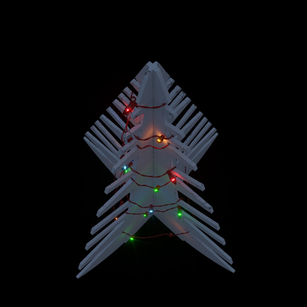 Modern Wooden Tree 3d Model