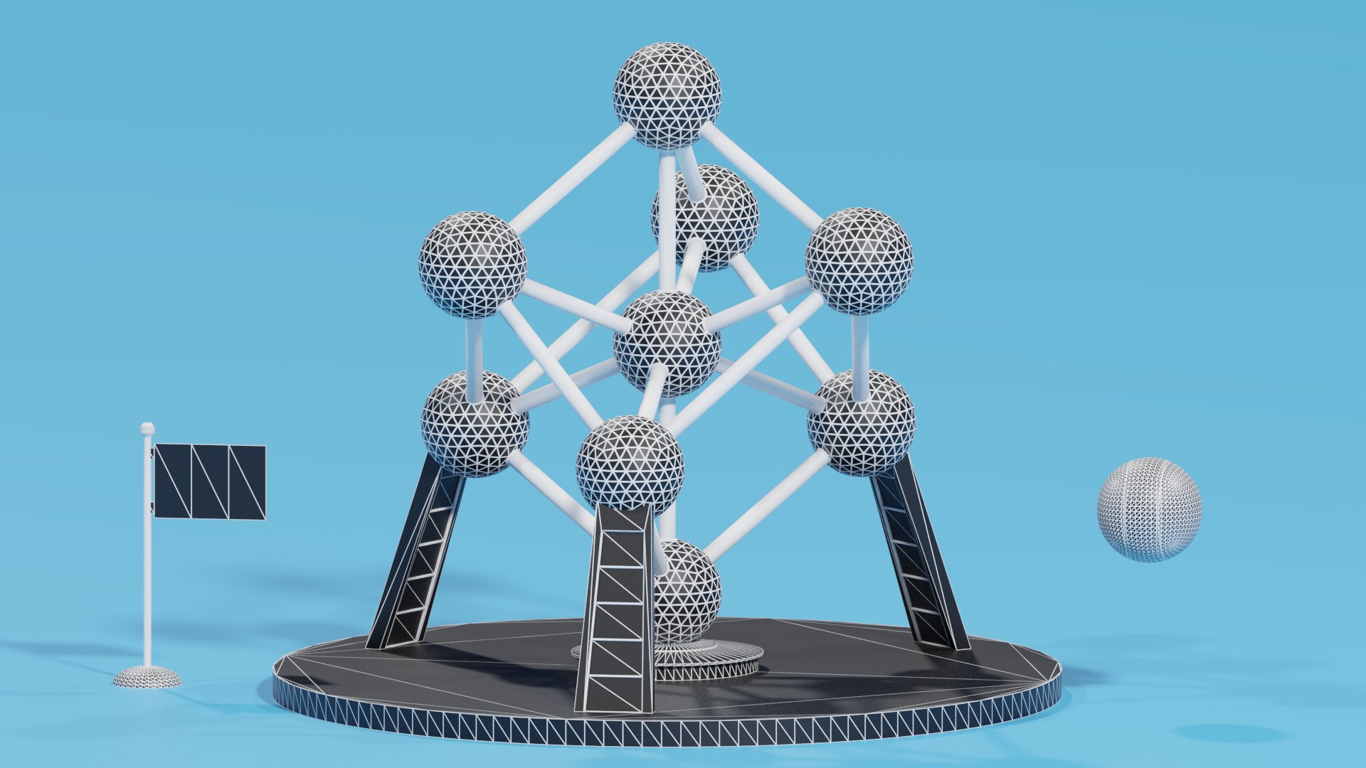 Atomium Building Brussels Belgium 3D - TurboSquid 2386893