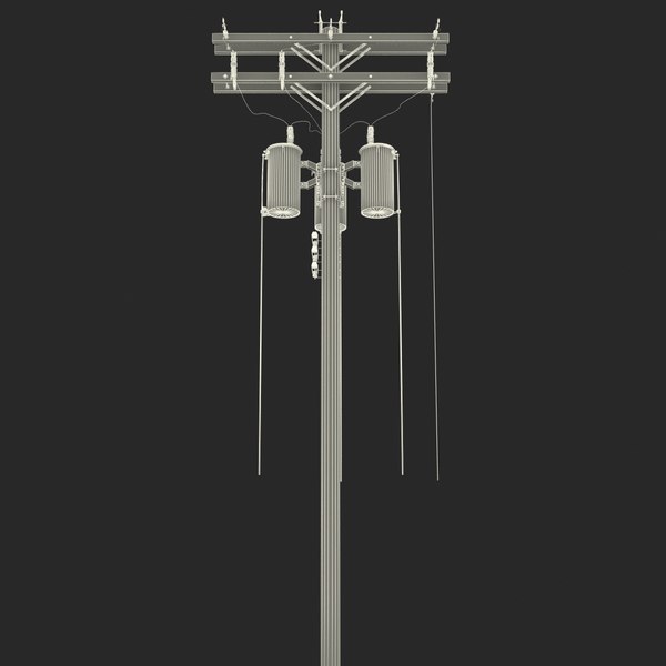 utility pole 3 3d model