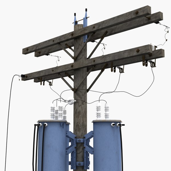 utility pole 3 3d model