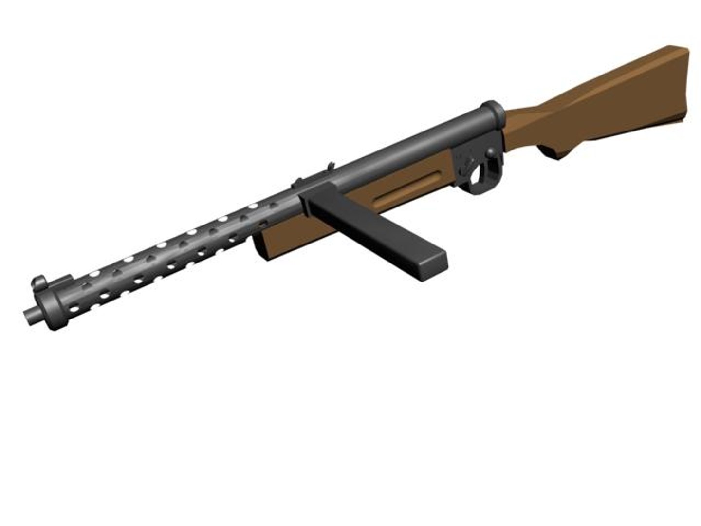 Submachine Gun Zk383 3d Max