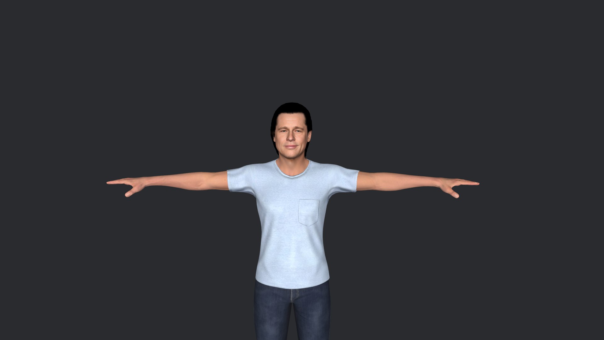 3D Model Brad Pitt Hyper Realistic Full Body Fully Rigged - TurboSquid ...