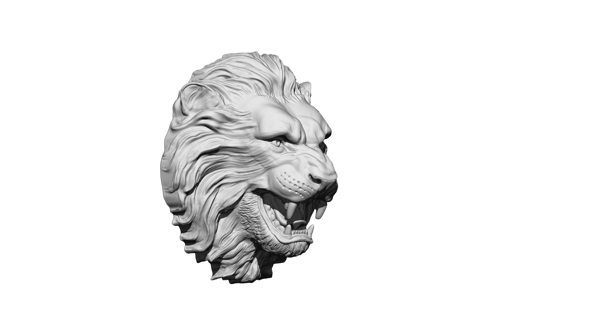 Lion Head Sculpt 3D model - TurboSquid 1924707