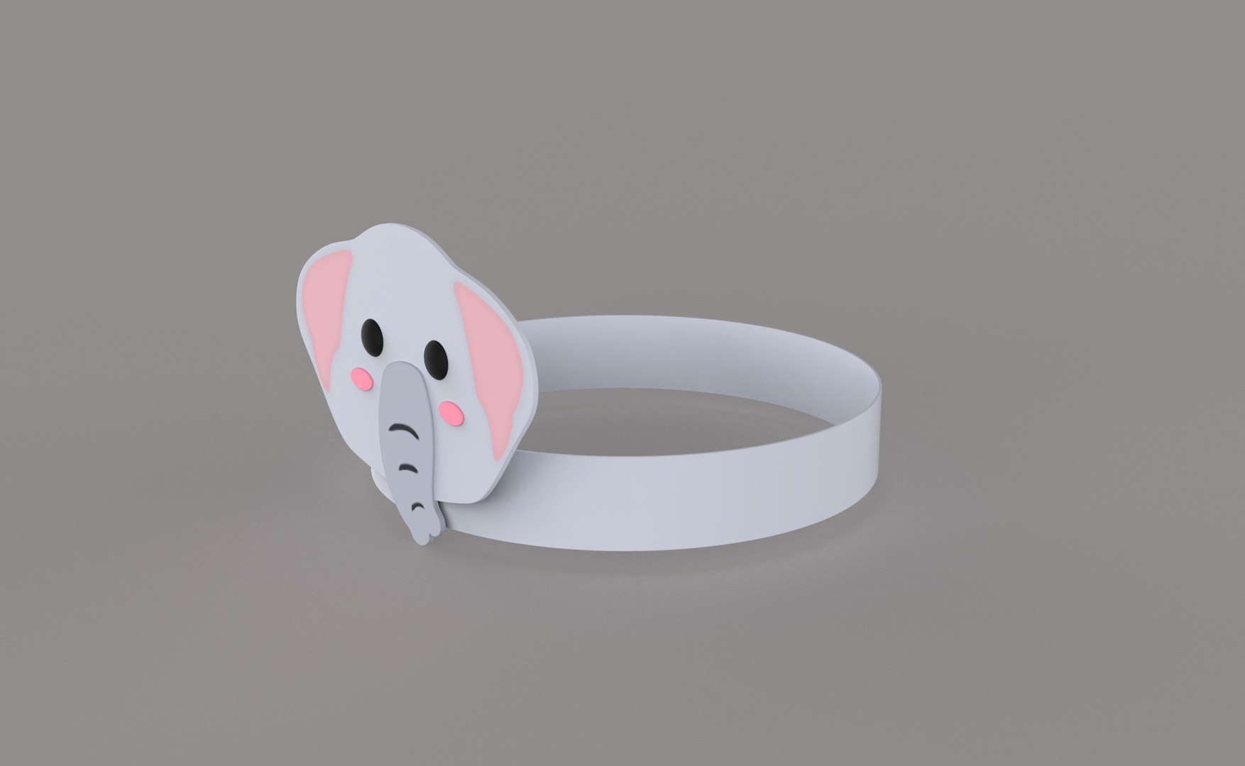 3D Paper Elephant Headband Model - TurboSquid 2265605