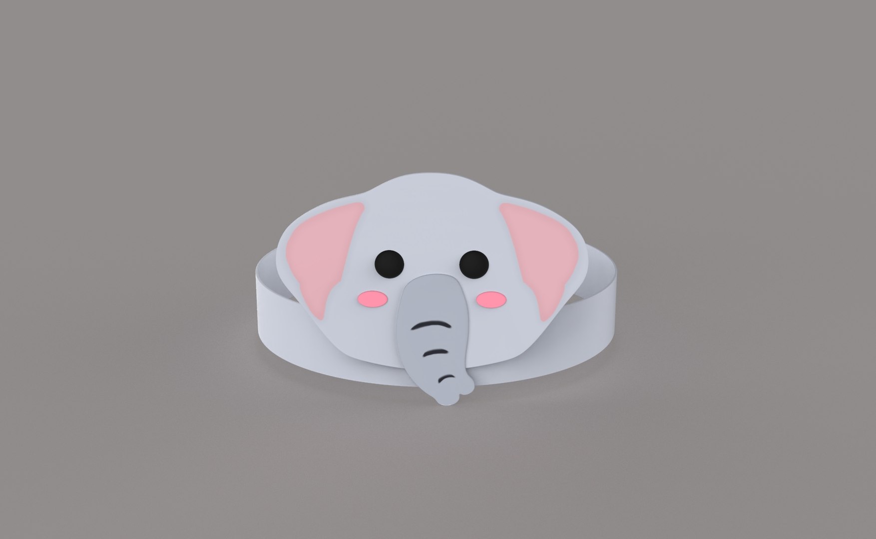 3D Paper Elephant Headband Model - TurboSquid 2265605