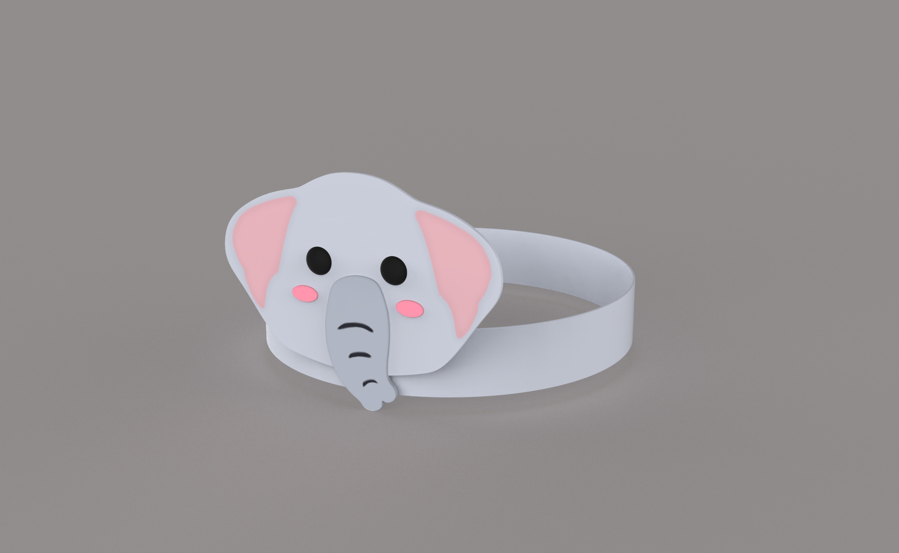 3D Paper Elephant Headband Model - TurboSquid 2265605