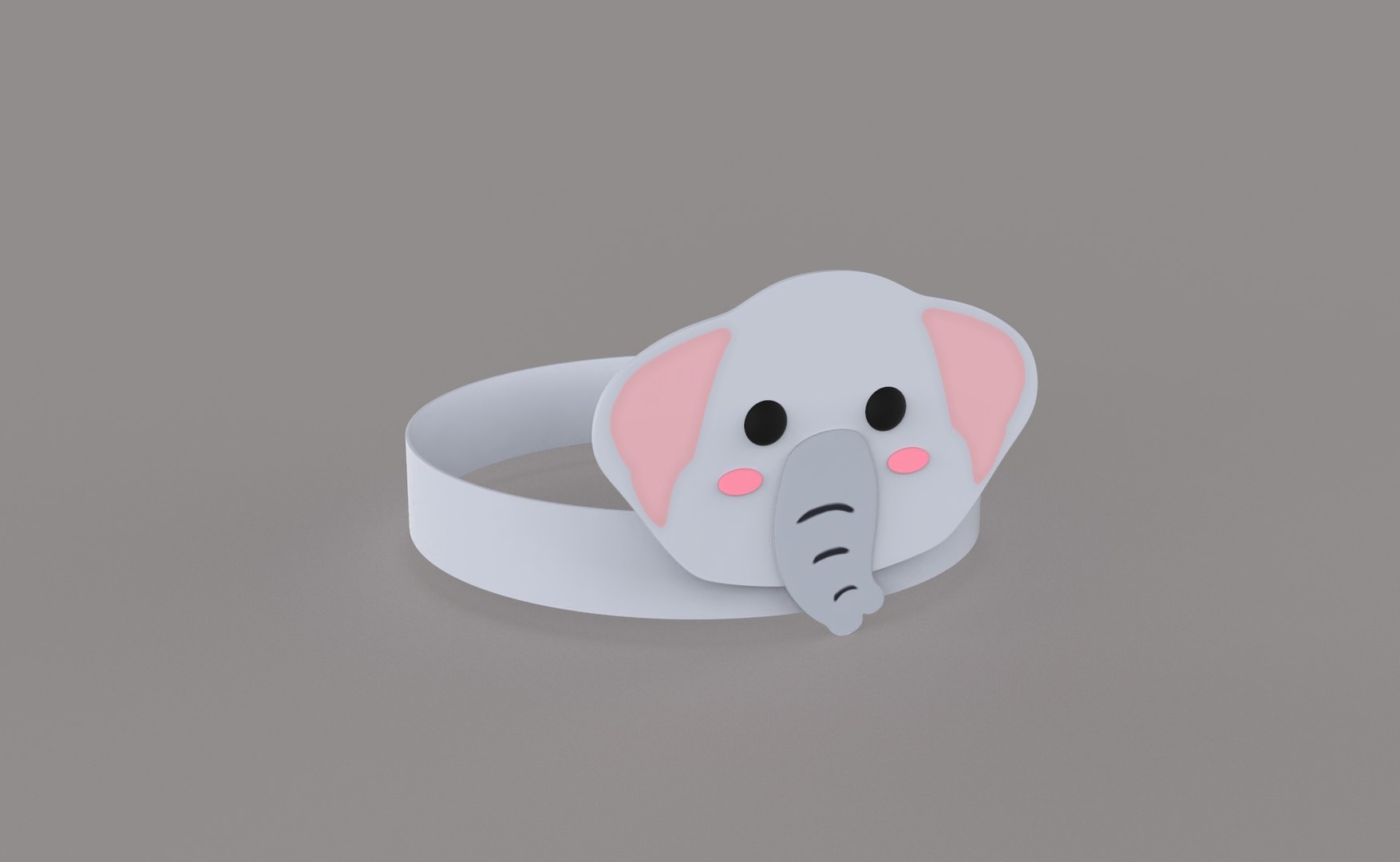 3D Paper Elephant Headband Model - TurboSquid 2265605