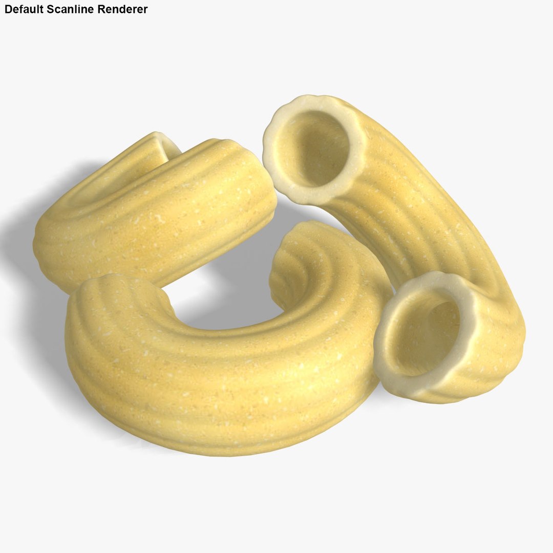 Realistic dry elbow macaroni model - TurboSquid 1211791