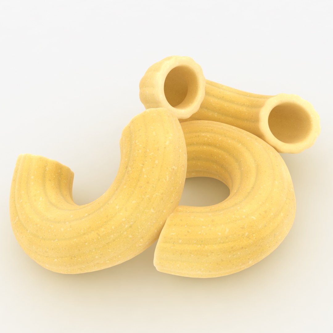 Realistic Dry Elbow Macaroni Model - TurboSquid 1211791