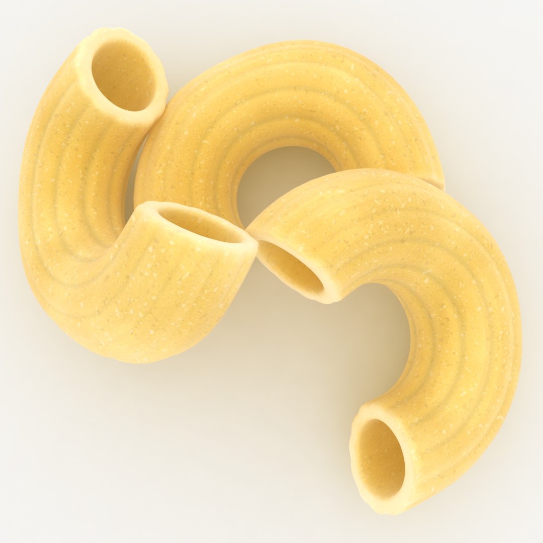 Realistic Dry Elbow Macaroni Model - TurboSquid 1211791