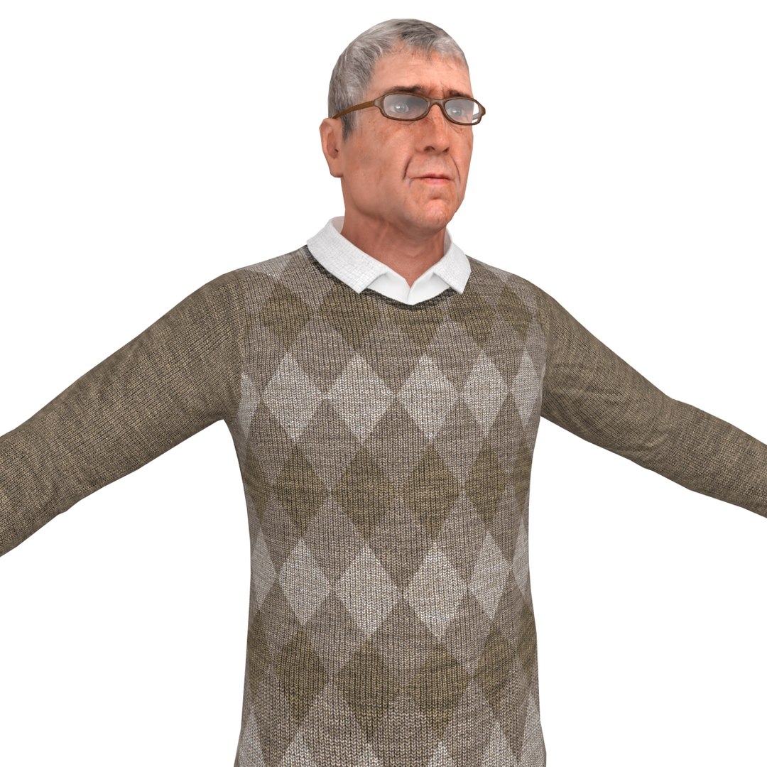 3D Rigged Old Man Model - TurboSquid 1293875