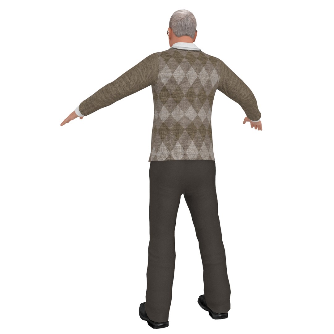 3D Rigged Old Man Model - TurboSquid 1293875