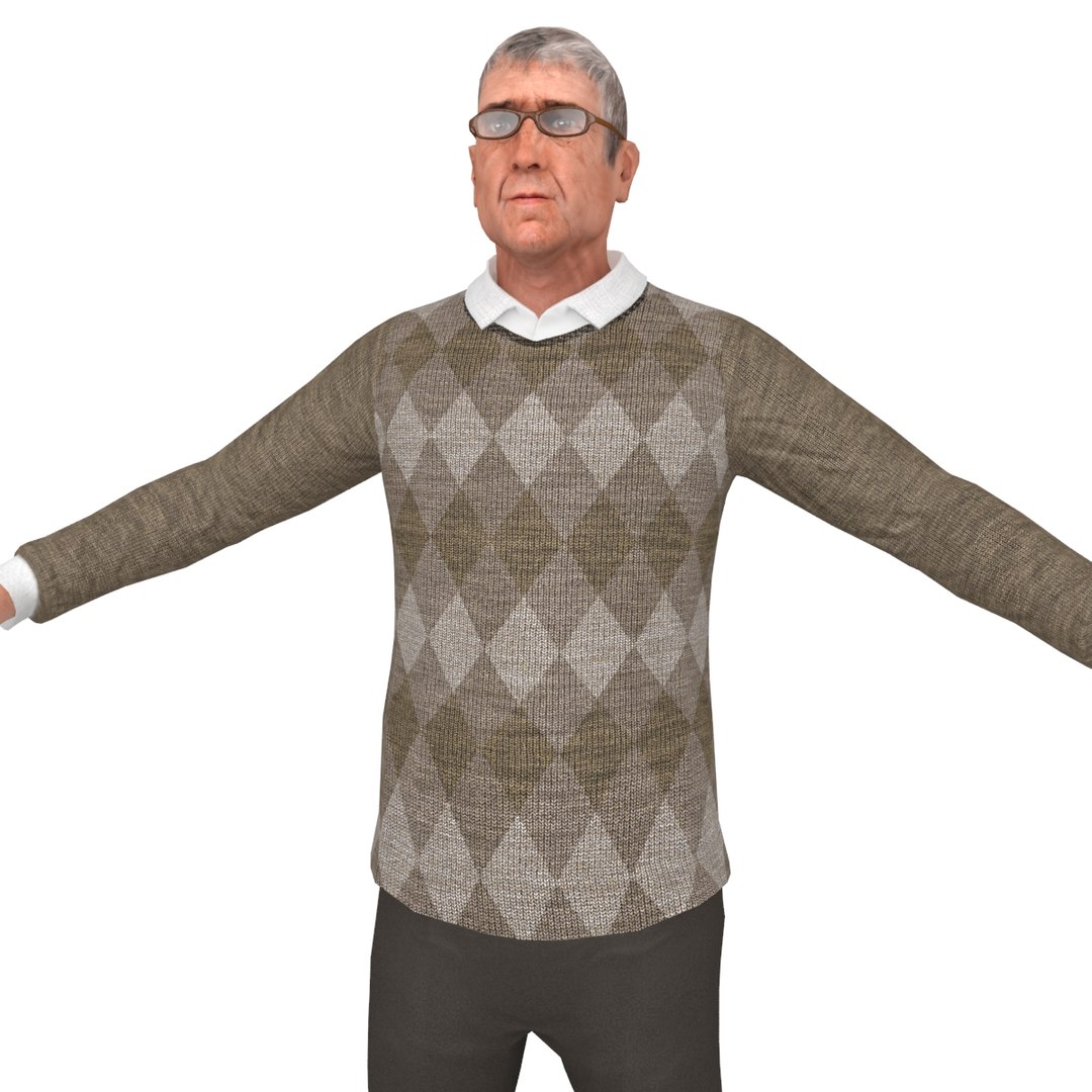 3D Rigged Old Man Model - TurboSquid 1293875