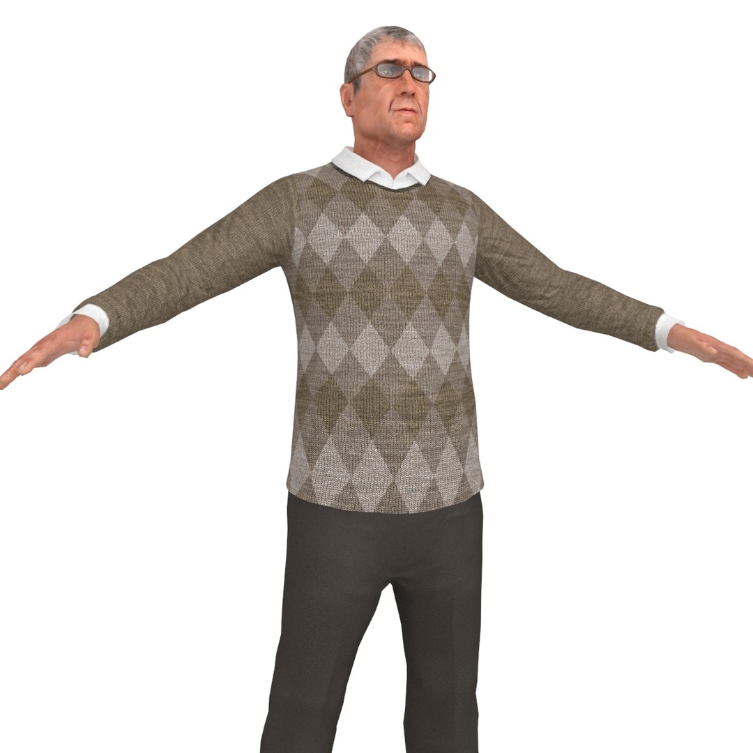 3D Rigged Old Man Model - TurboSquid 1293875