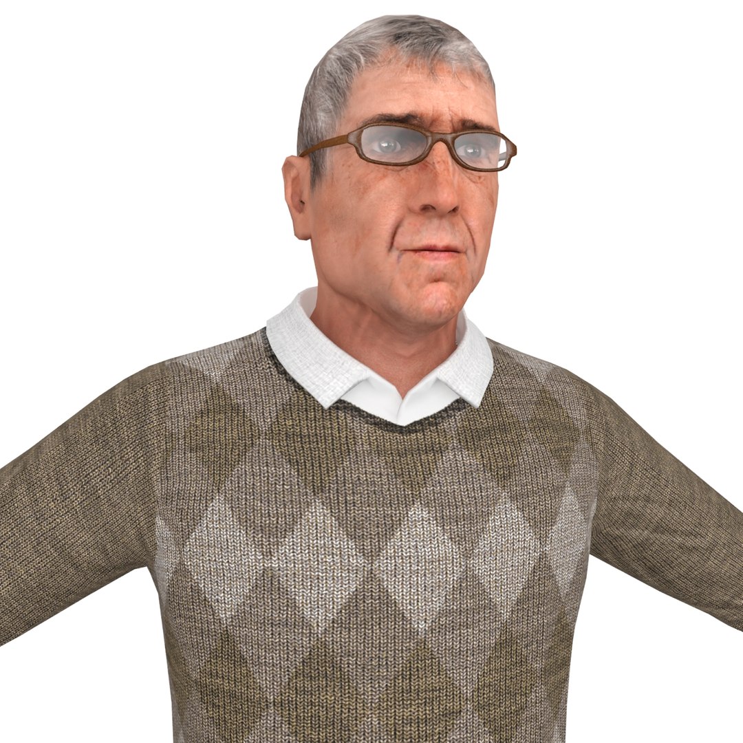 3D Rigged Old Man Model - TurboSquid 1293875