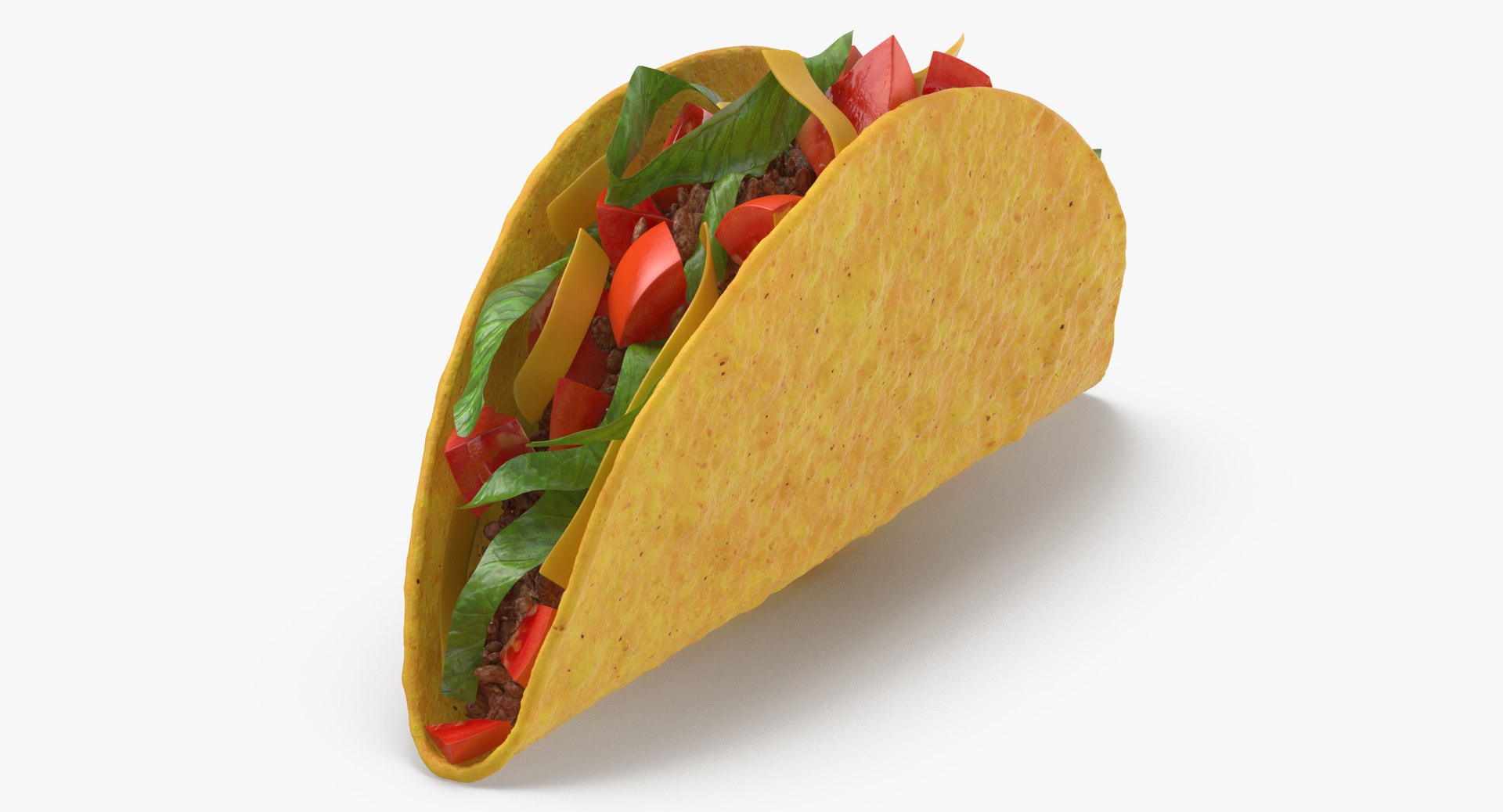 Taco Crunchy 3D Model - TurboSquid 1178368