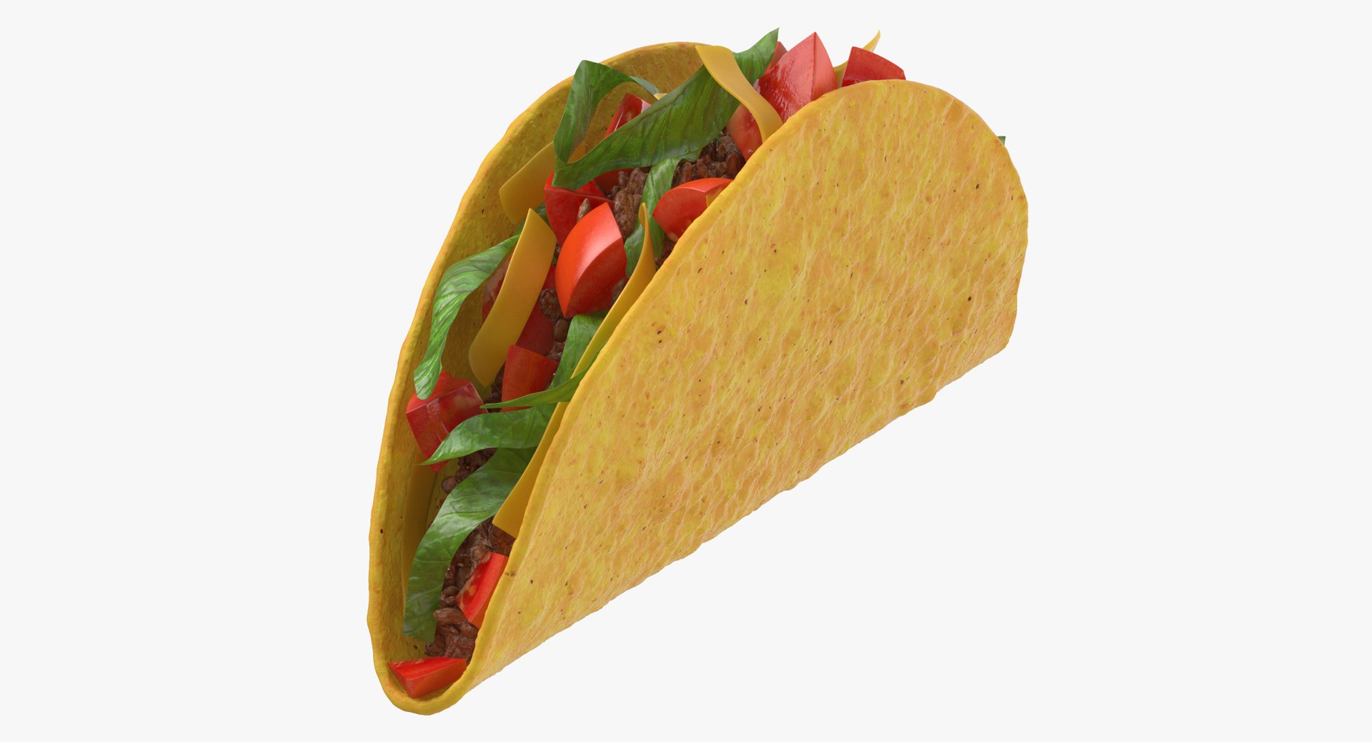 Taco crunchy 3D model - TurboSquid 1178368