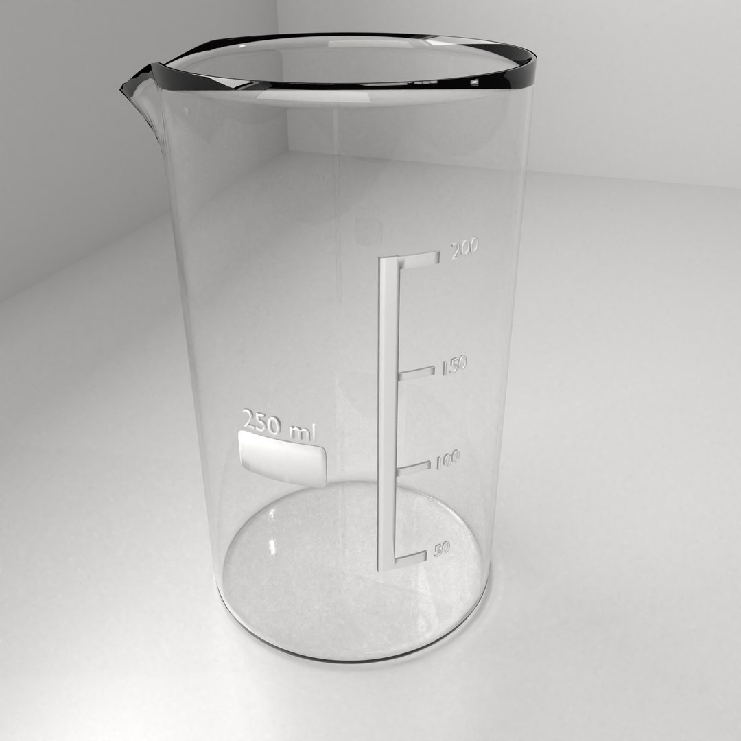 250ml Glass Beaker Model - TurboSquid 1536589