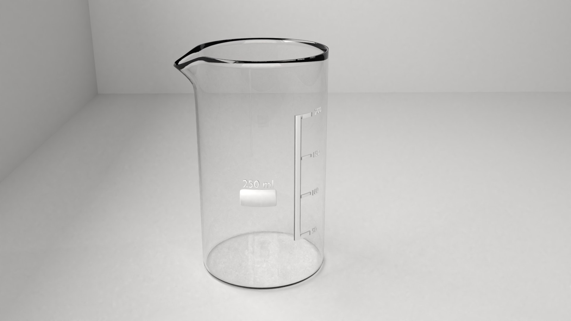 250ml Glass Beaker Model - TurboSquid 1536589