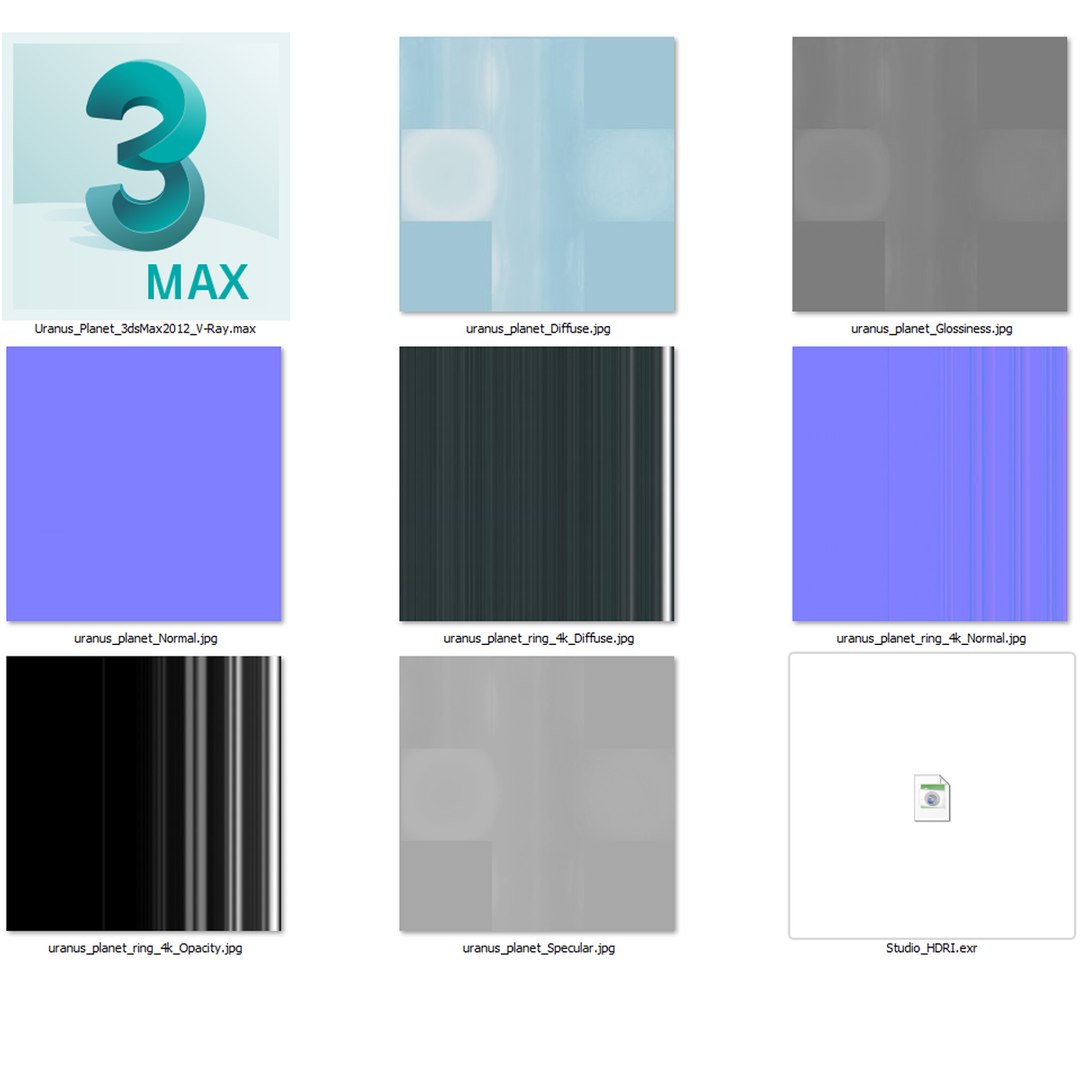 Uranus Planet Rings 3D - TurboSquid 1338467