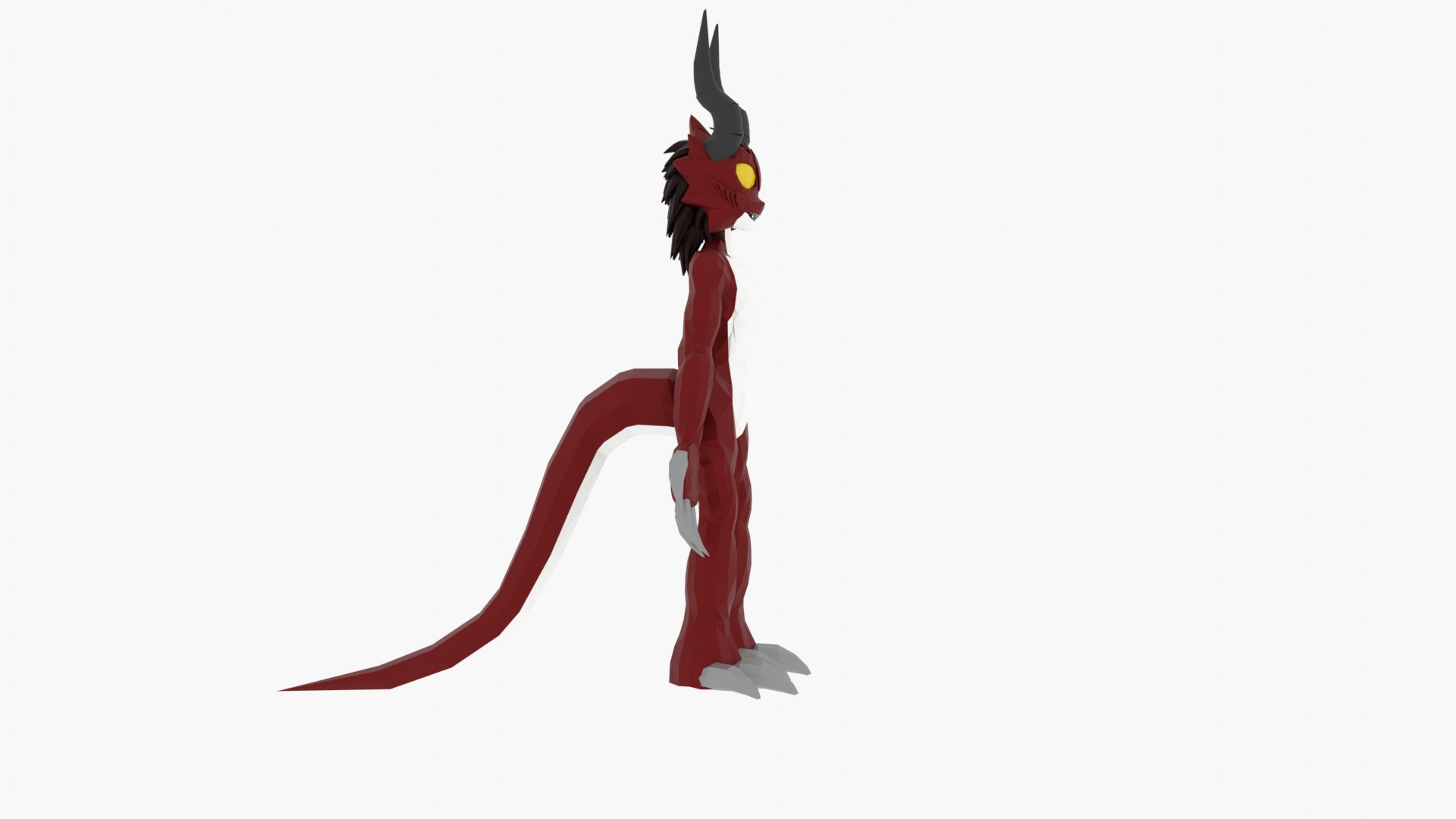 3D Model Red Demon Dragon - TurboSquid 1810510