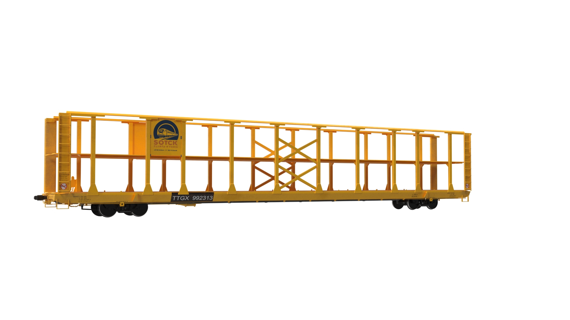 3D Generic Auto Rack Train Car Model - TurboSquid 2304685