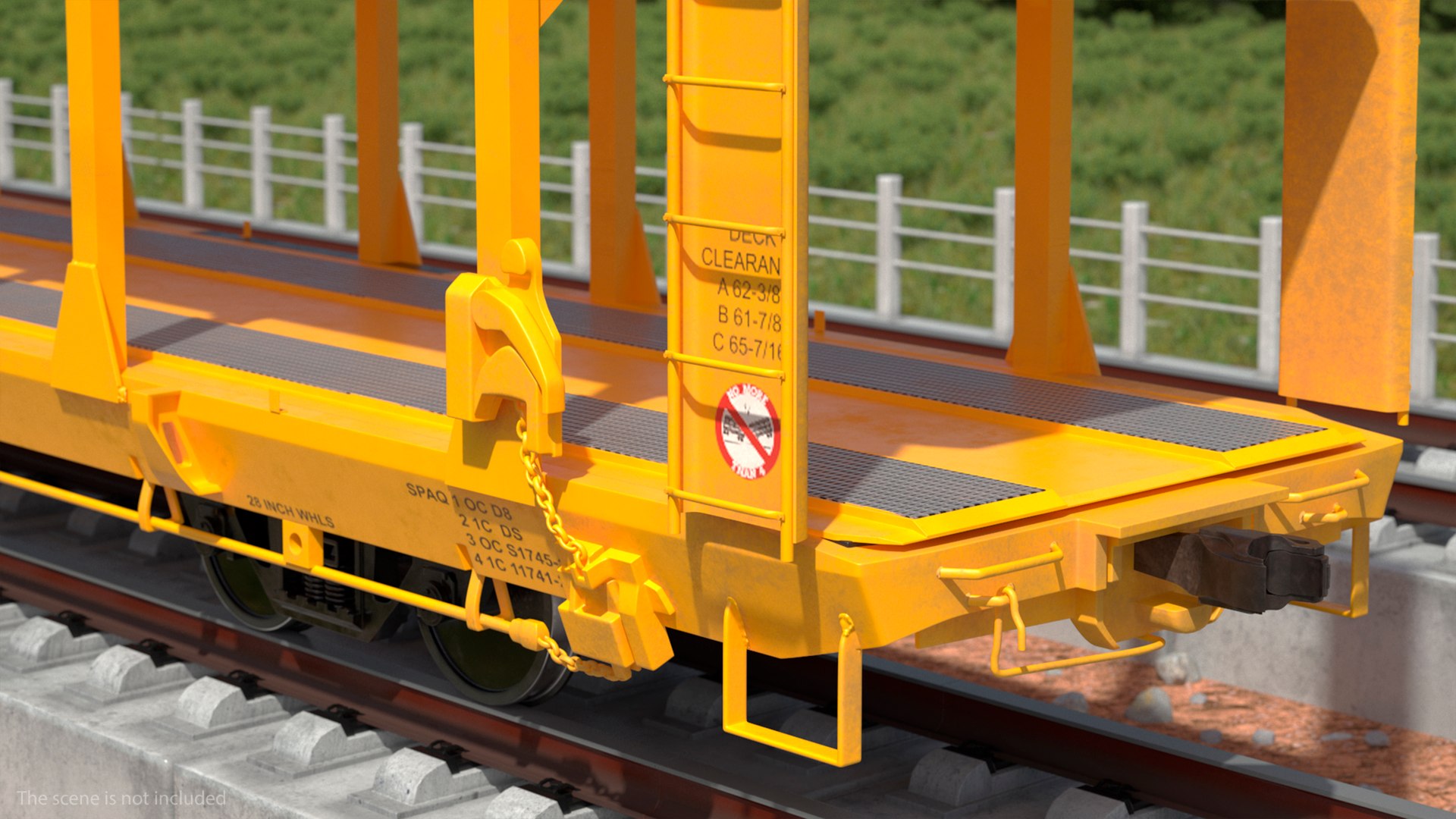 3D Generic Auto Rack Train Car Model - TurboSquid 2304685