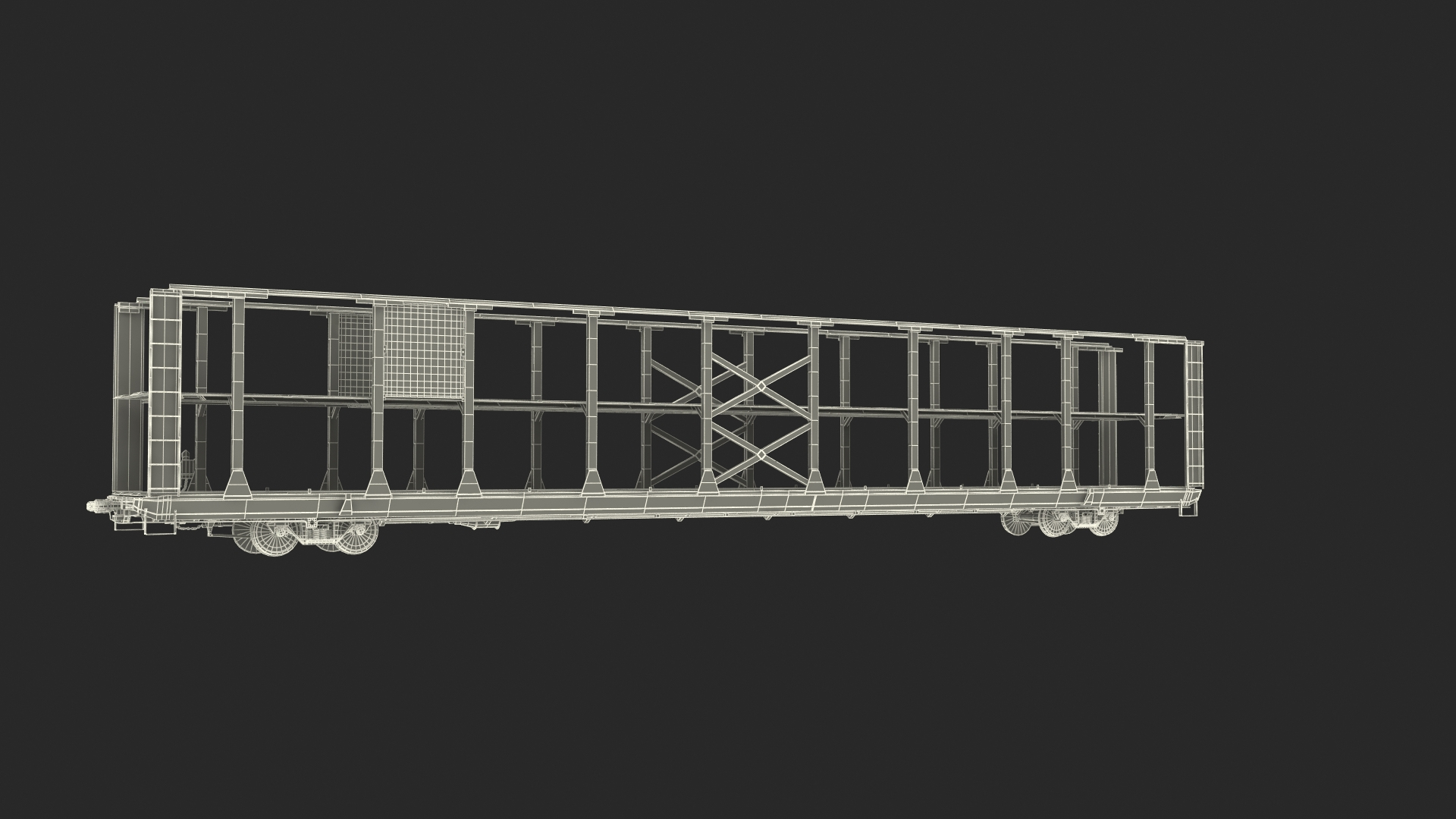 3D Generic Auto Rack Train Car Model - TurboSquid 2304685