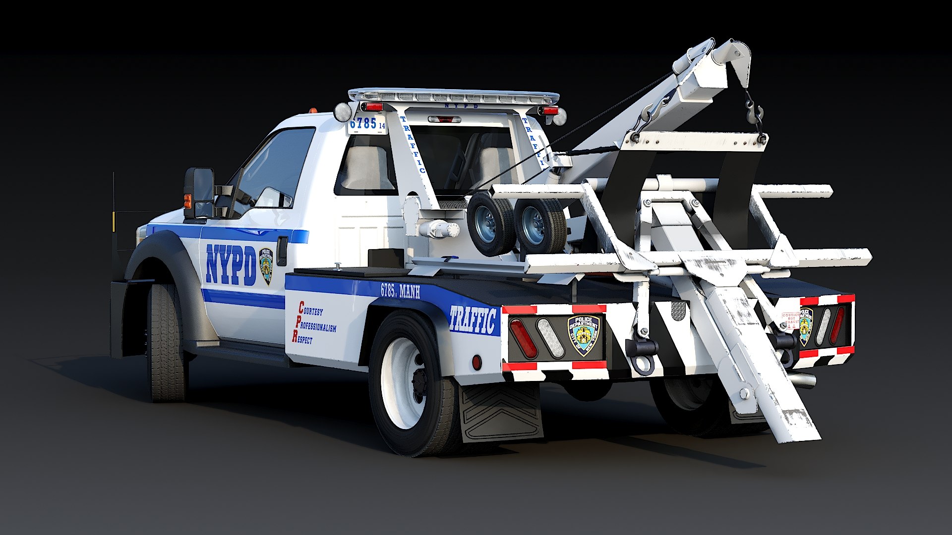 Tow Truck Nypd 3d Model Turbosquid 1916759