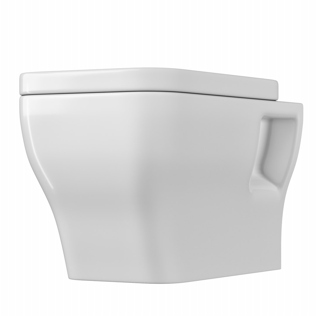 3D Wall Hung Water Closet Model - TurboSquid 1694535