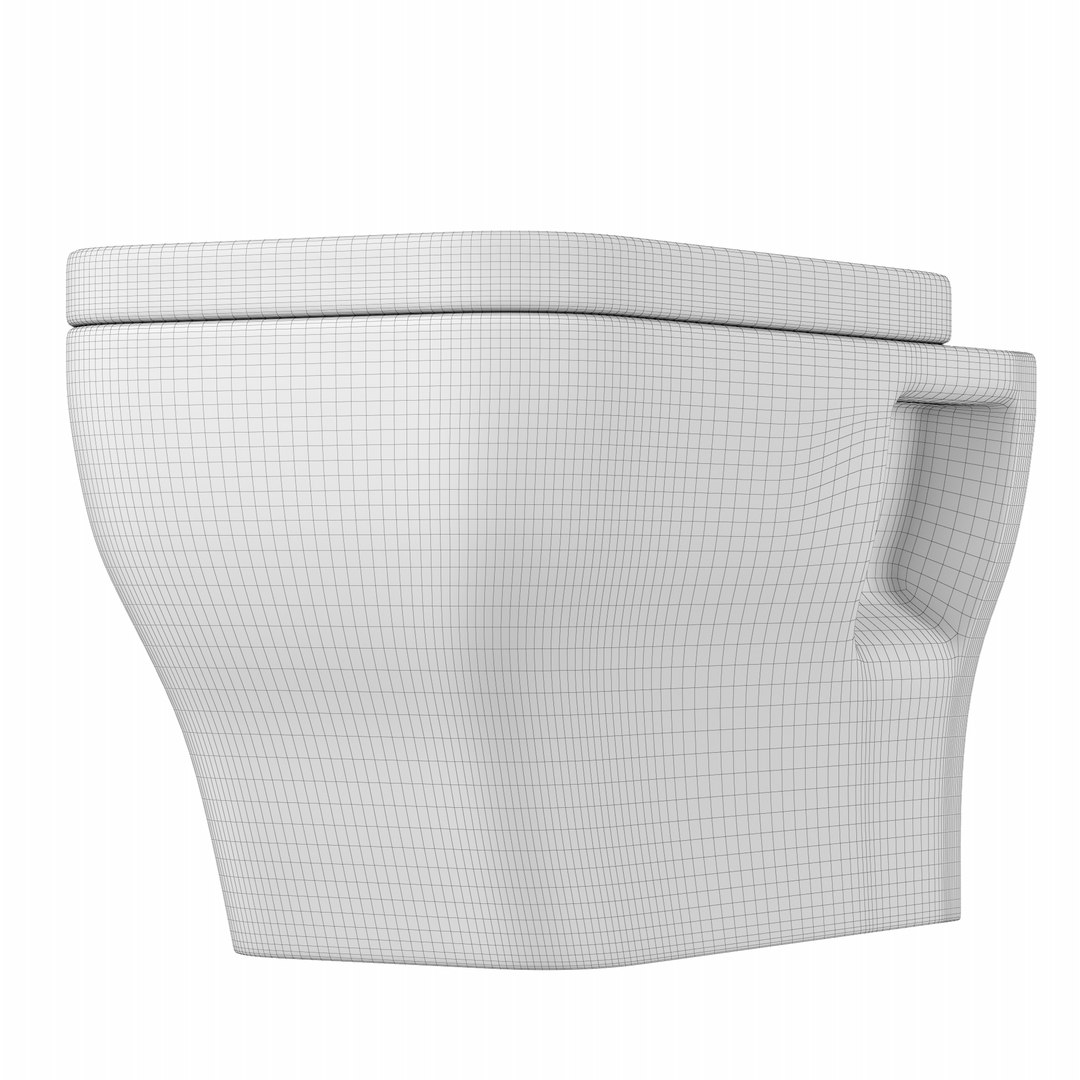 3D Wall Hung Water Closet Model - TurboSquid 1694535