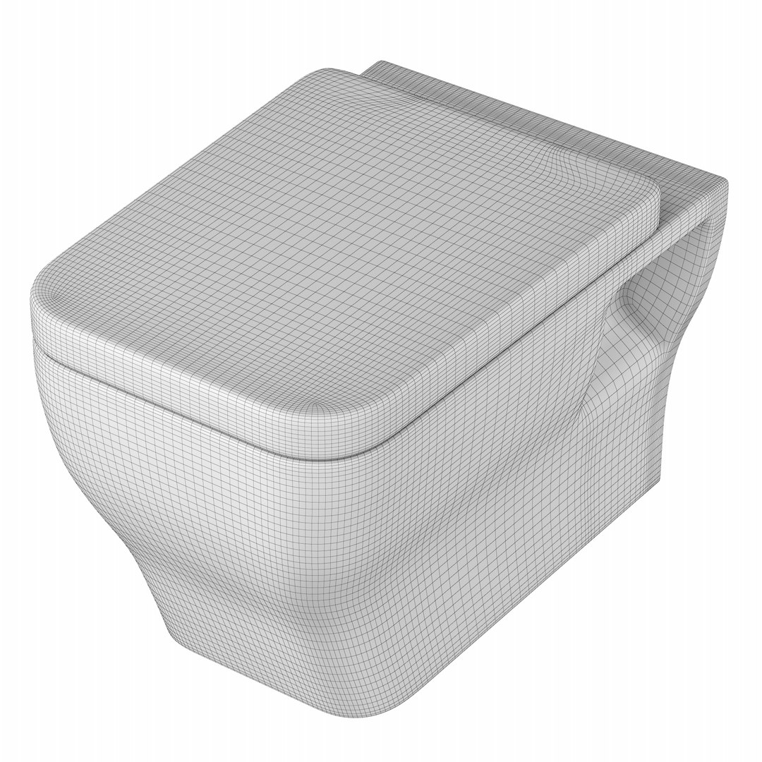 3D Wall Hung Water Closet Model - TurboSquid 1694535