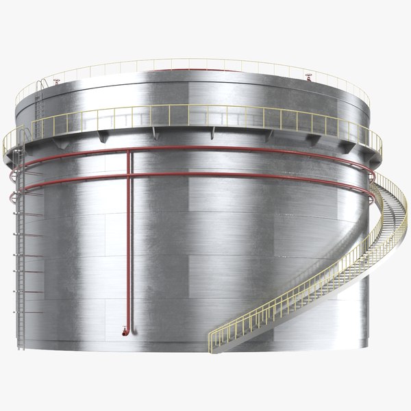 3D Cylindrical Oil Tank 2 - TurboSquid 1750032