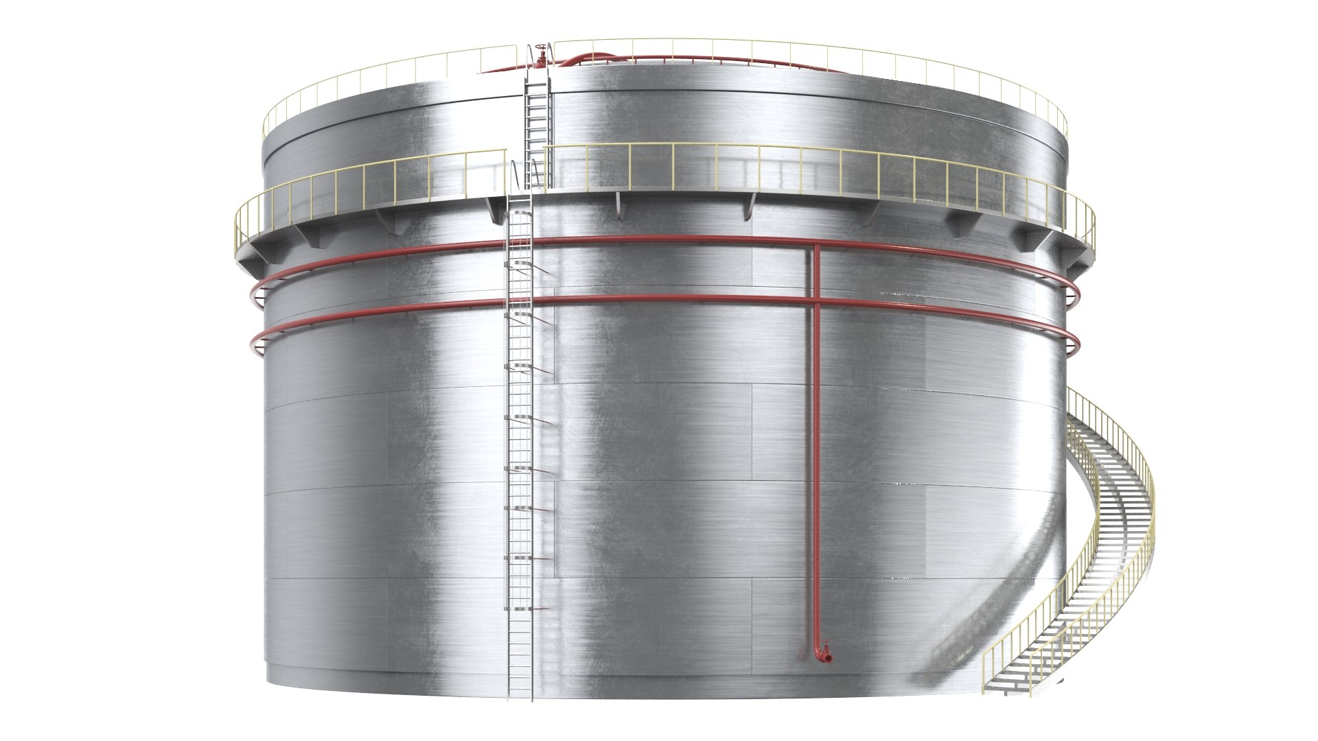 3D Cylindrical Oil Tank 2 - TurboSquid 1750032