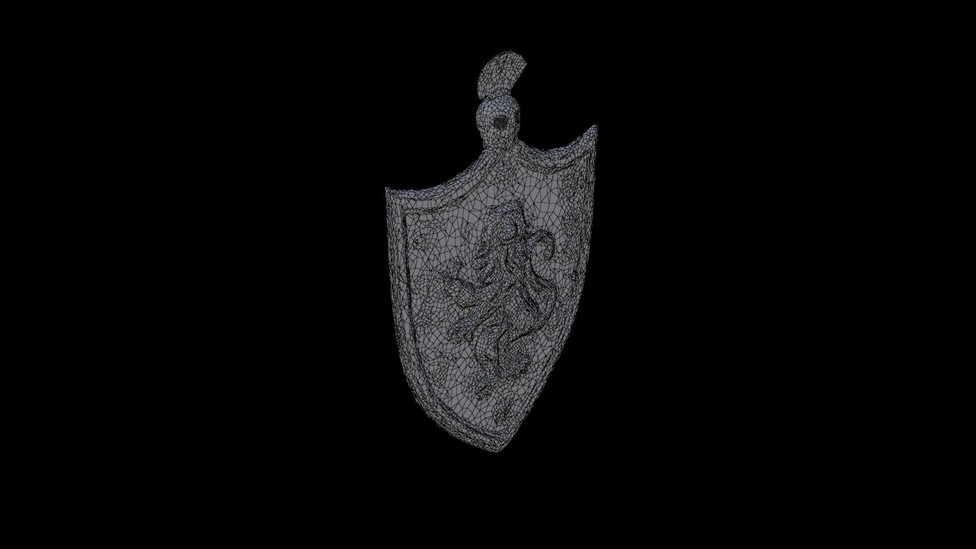 3D Crested Family Shield Model - TurboSquid 2327246