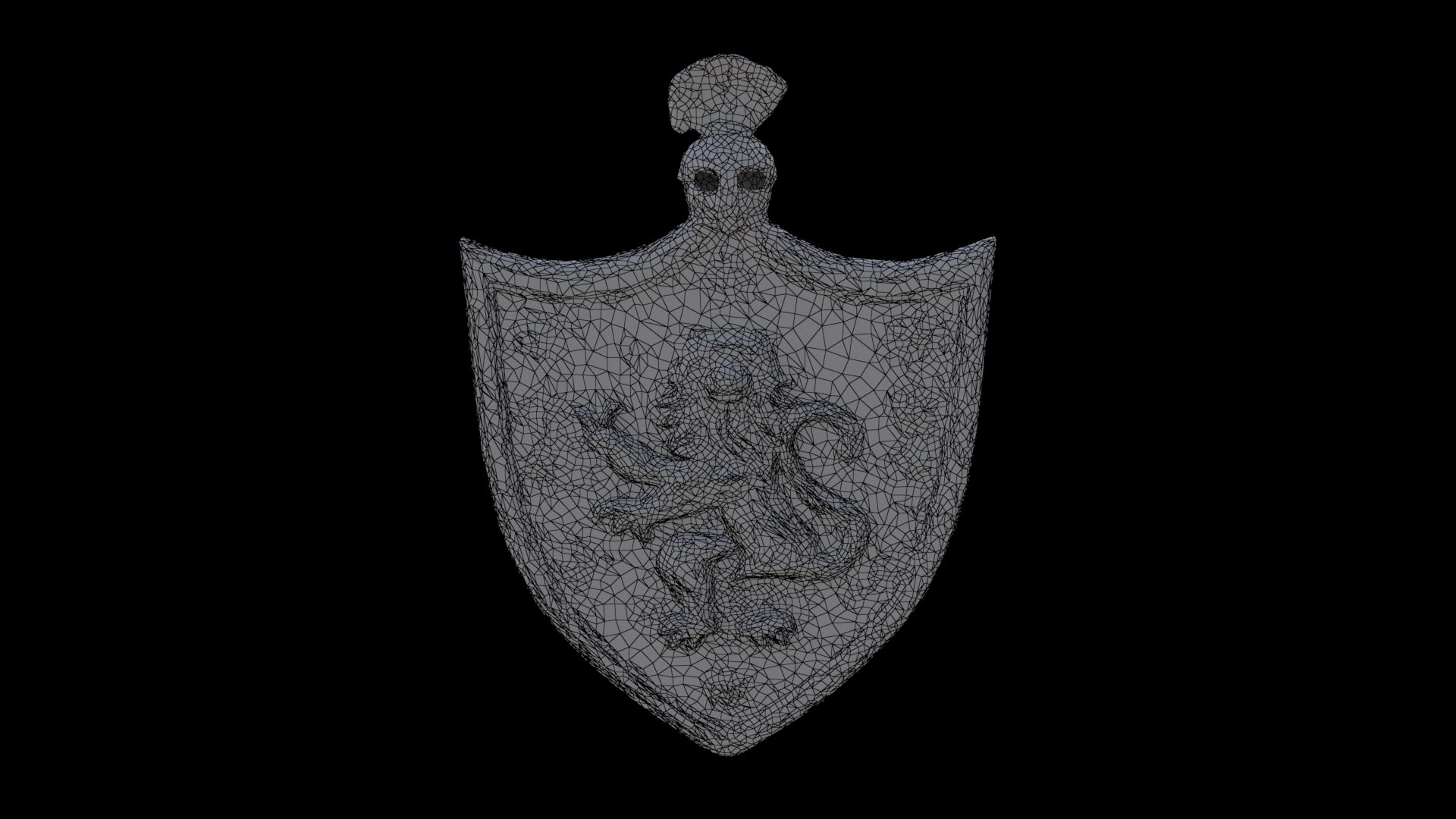 3D Crested Family Shield Model - TurboSquid 2327246