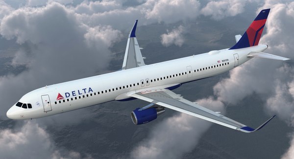 空客A321 NEO Delta Rigged3D模型 - TurboSquid 1436549
