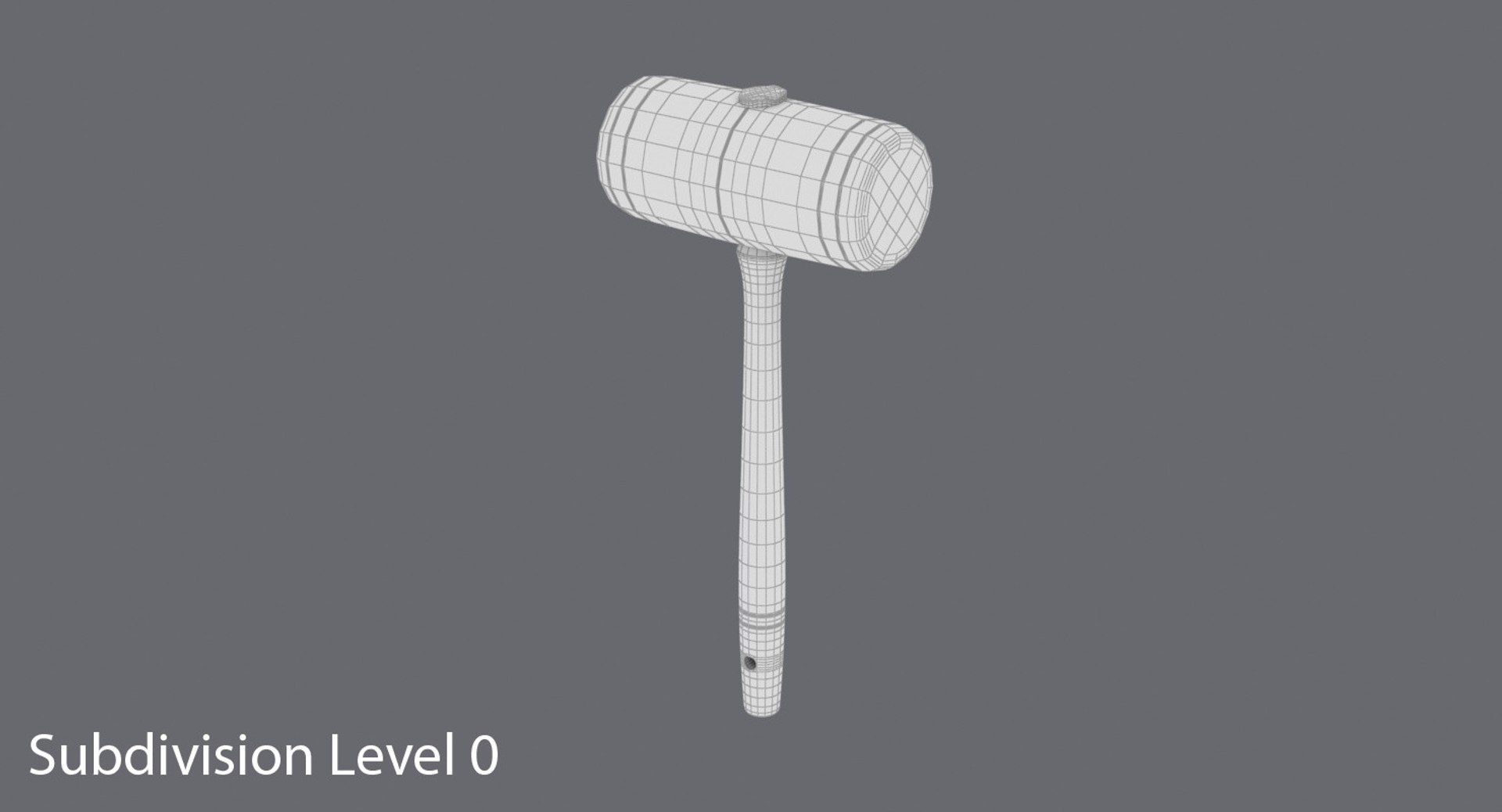 Vintage Wooden Mallet 3d Max