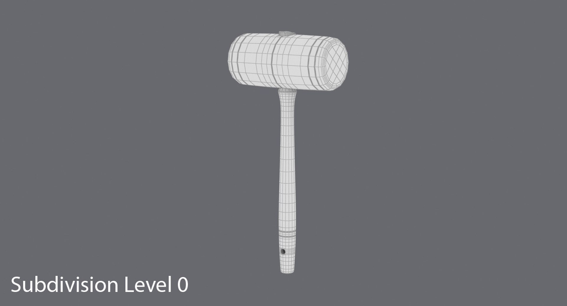 Vintage Wooden Mallet 3d Max