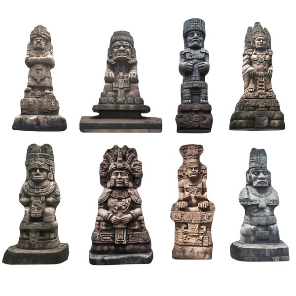 mayan figure replica 3d model