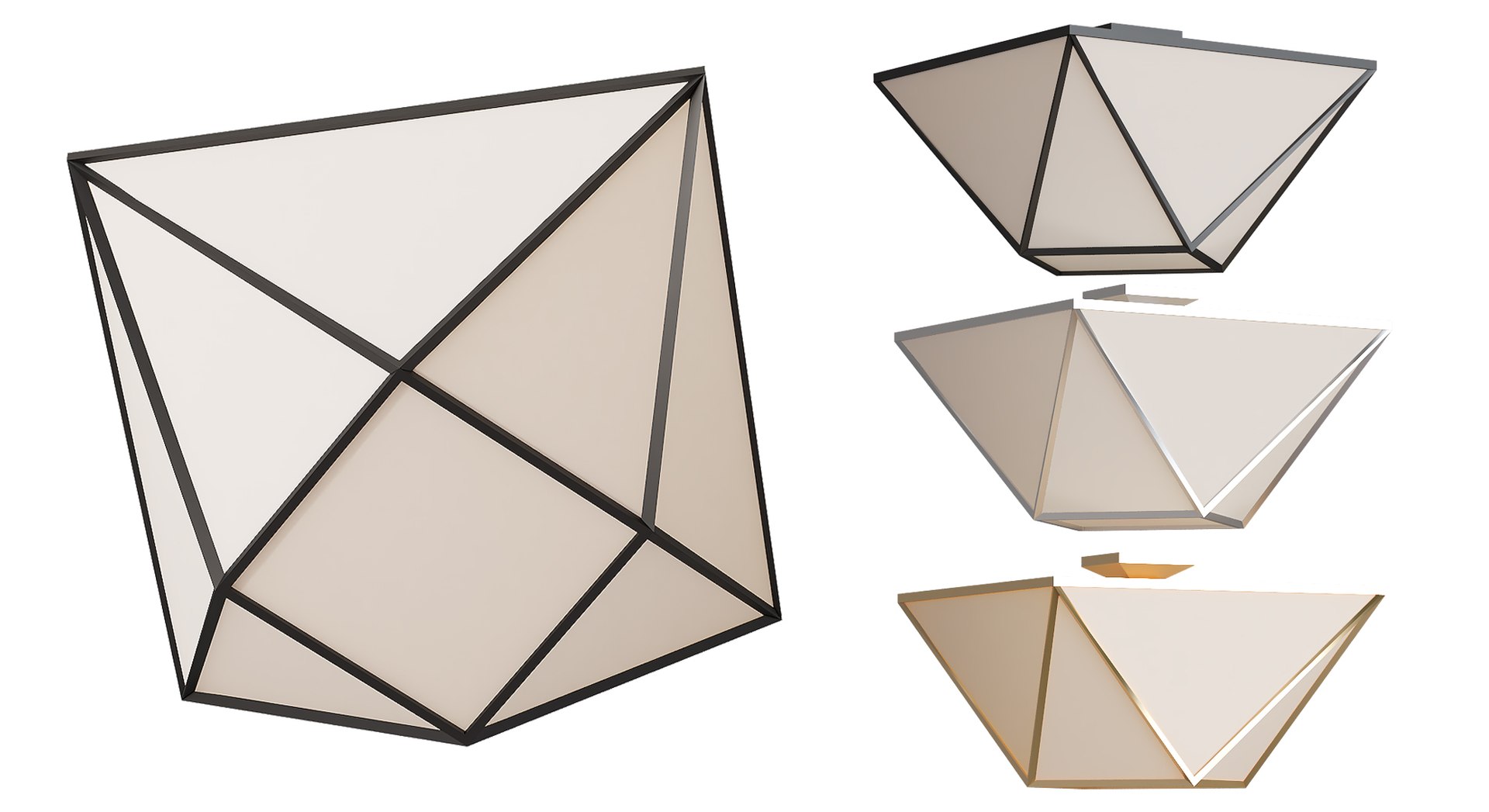 3D Model Lorino Large Semi-Flush Mount - TurboSquid 2181341