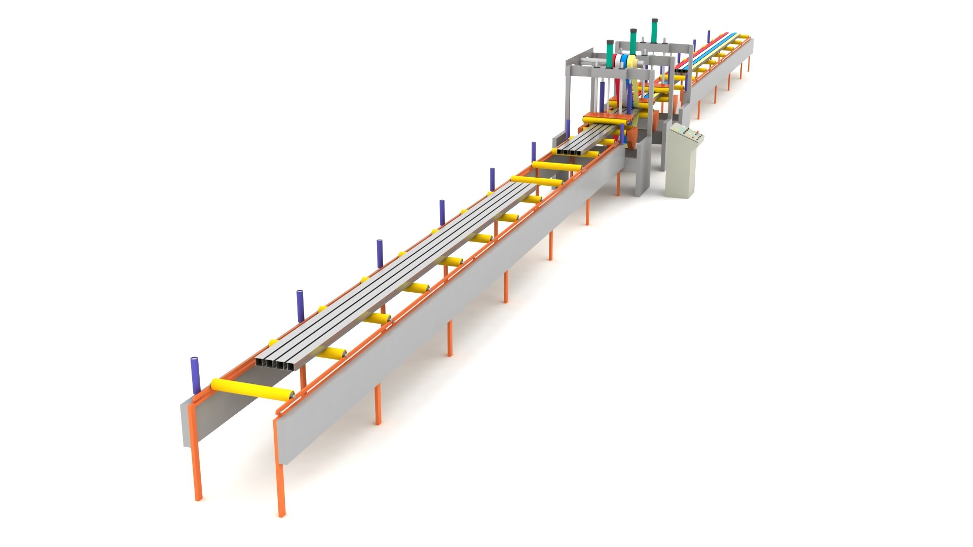 Adhesive Tape Applicator Machine For Aluminum Profile 3D Model ...