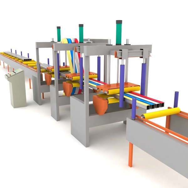Adhesive tape applicator machine for aluminum profile 3D model ...