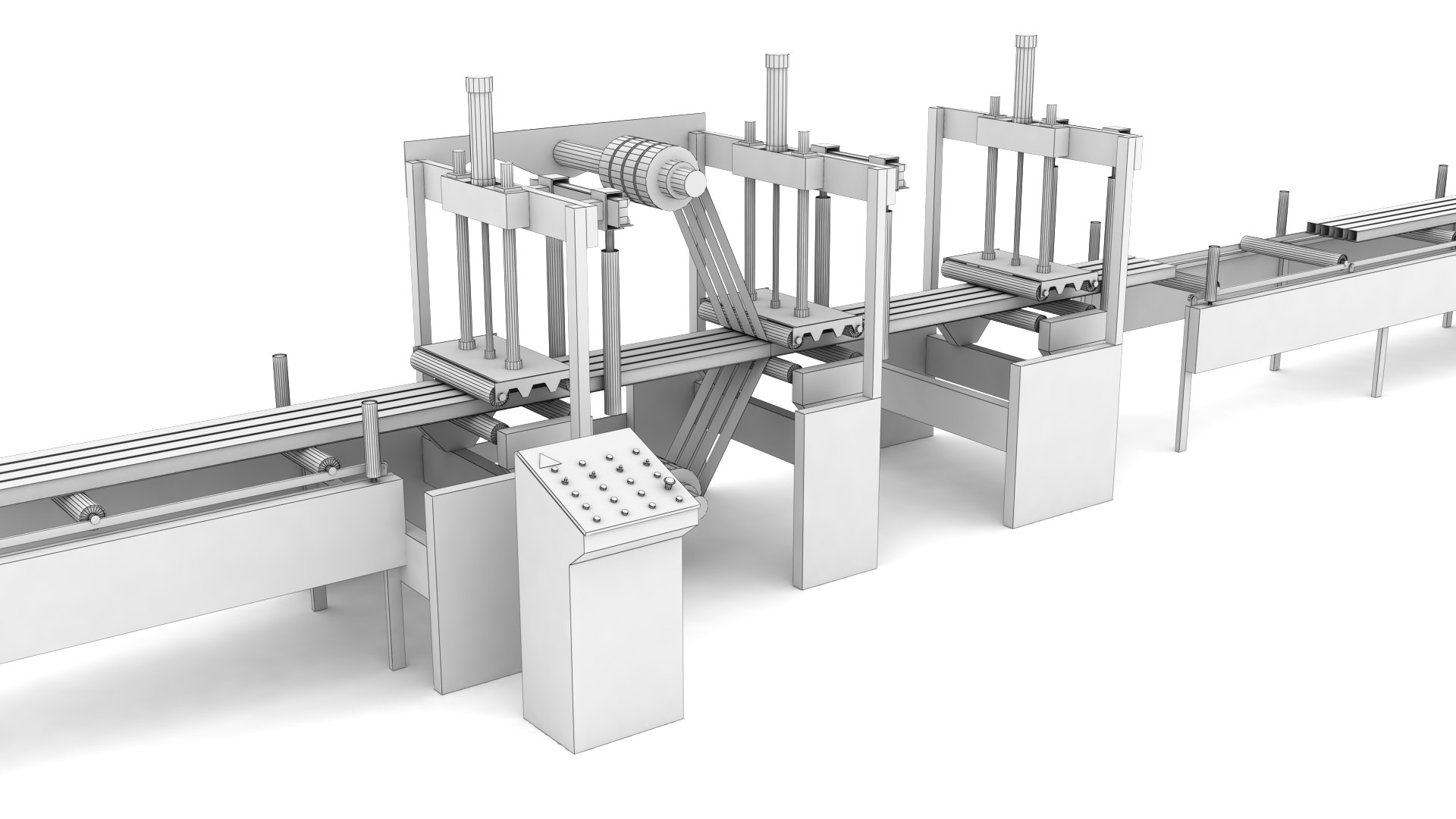 Adhesive Tape Applicator Machine For Aluminum Profile 3D Model ...