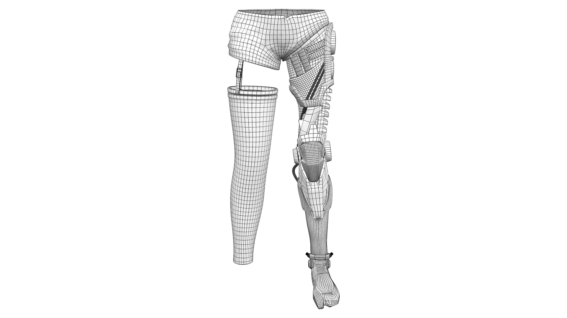 Shorts W Robotic Leg And Stockings 3D Model - TurboSquid 2006355