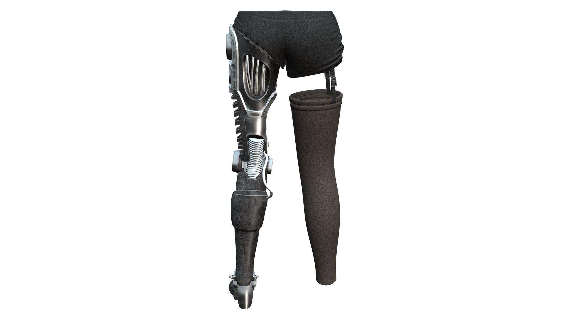 Shorts W Robotic Leg And Stockings 3D Model - TurboSquid 2006355